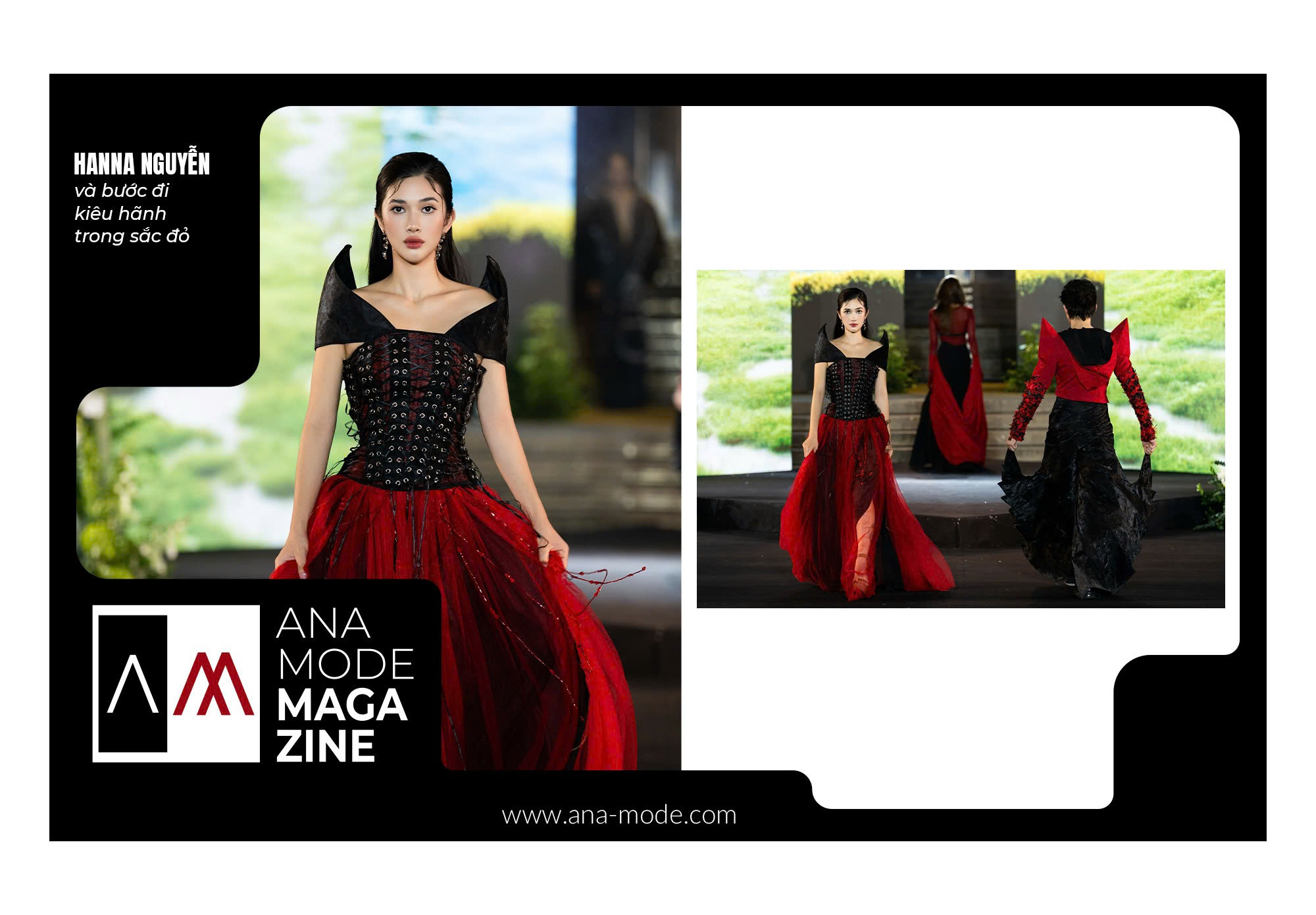 Hanna Nguyễn và bước đi kiêu hãnh trong sắc đỏ | ANA-MODE